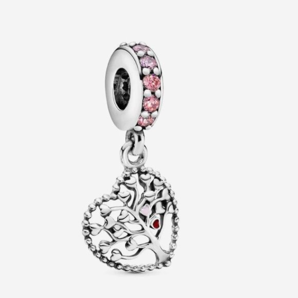 Pandora | Jewelry | New Pandora Jewelry Silver Cz Pink Family Tree ...